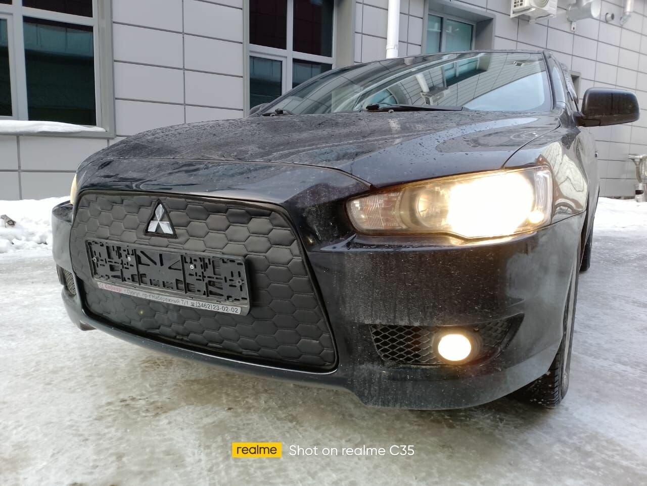 Утеплитель радиатора Экономия топлива Mitsubishi Lancer Митсубиси Лансер дорестайлинг (2007 -2010) X