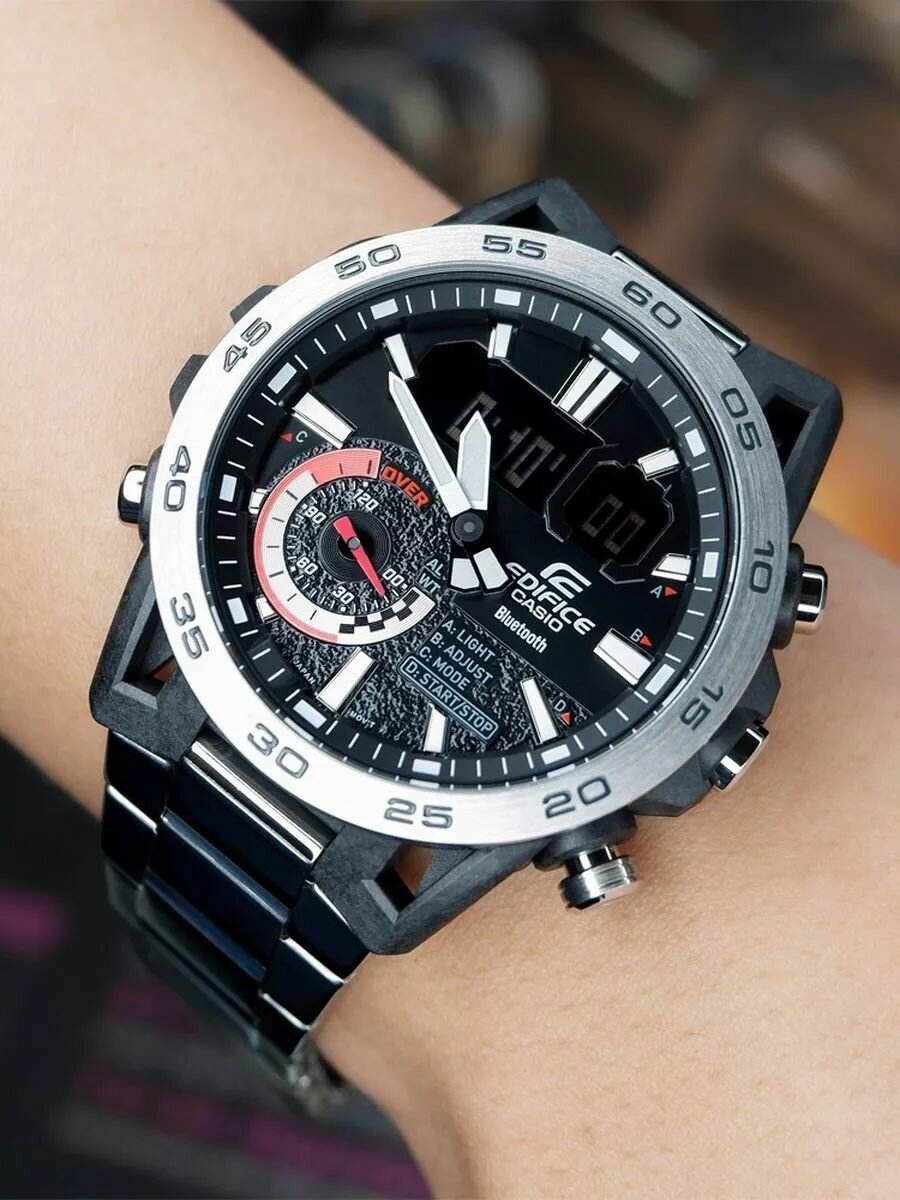 Наручные часы CASIO Edifice, черный/серебристый — фото 1