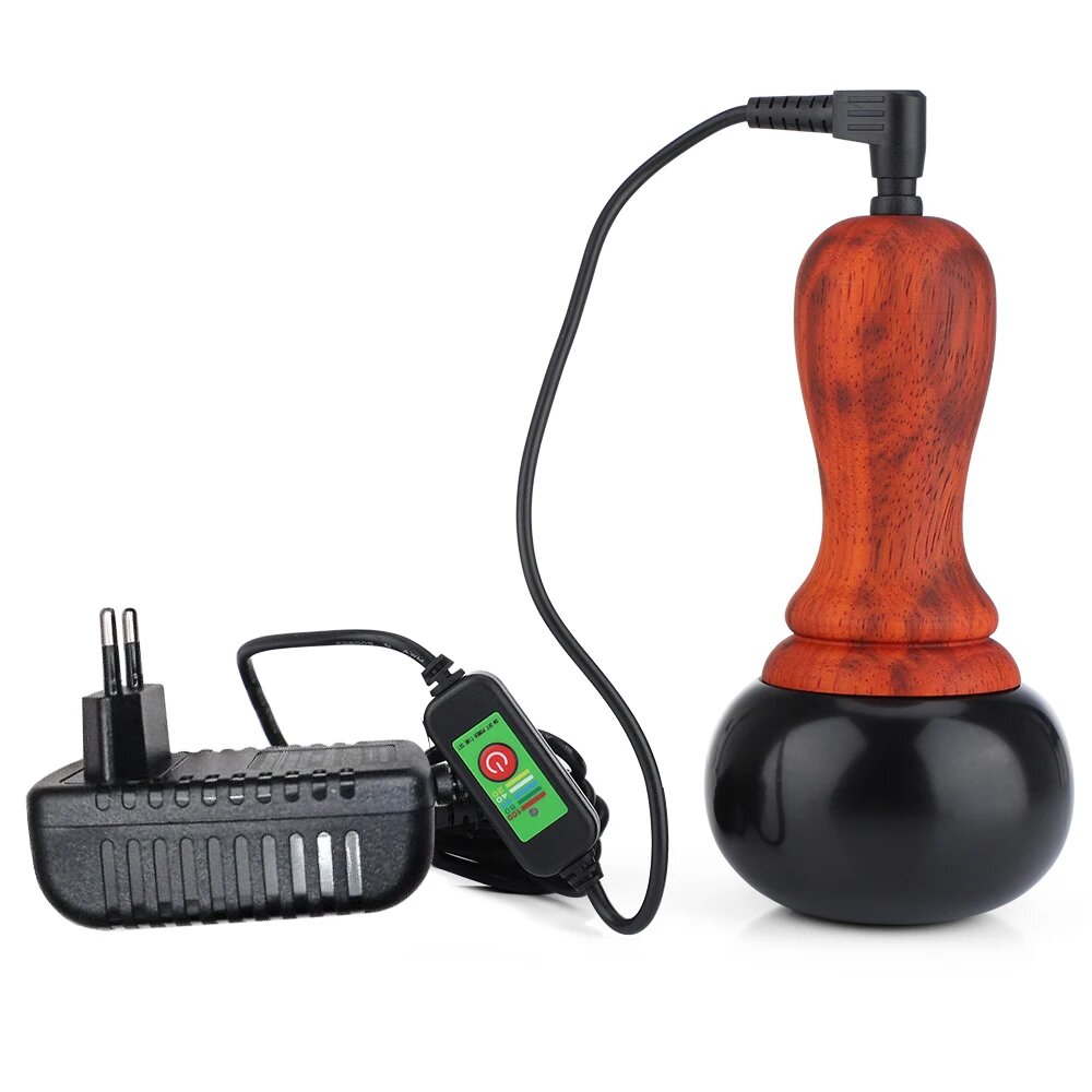 Электрический массажер Gua Sha с горячим камнем, EU Plug