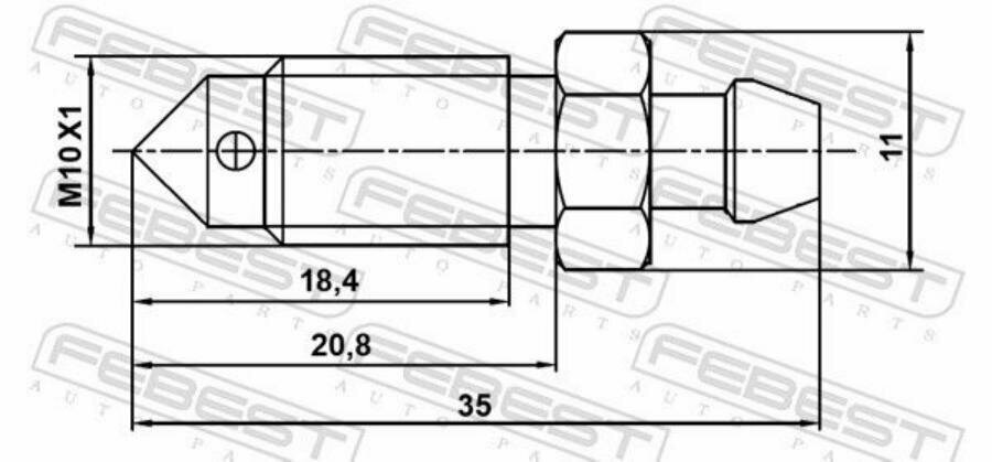 FEBEST 8870-005 штуцер прокачной ZINORO VOLVO VOLKSWAGEN TOYOTA SUZUKI SUBARU SKODA SEAT ROLLS-ROYCE NISSAN