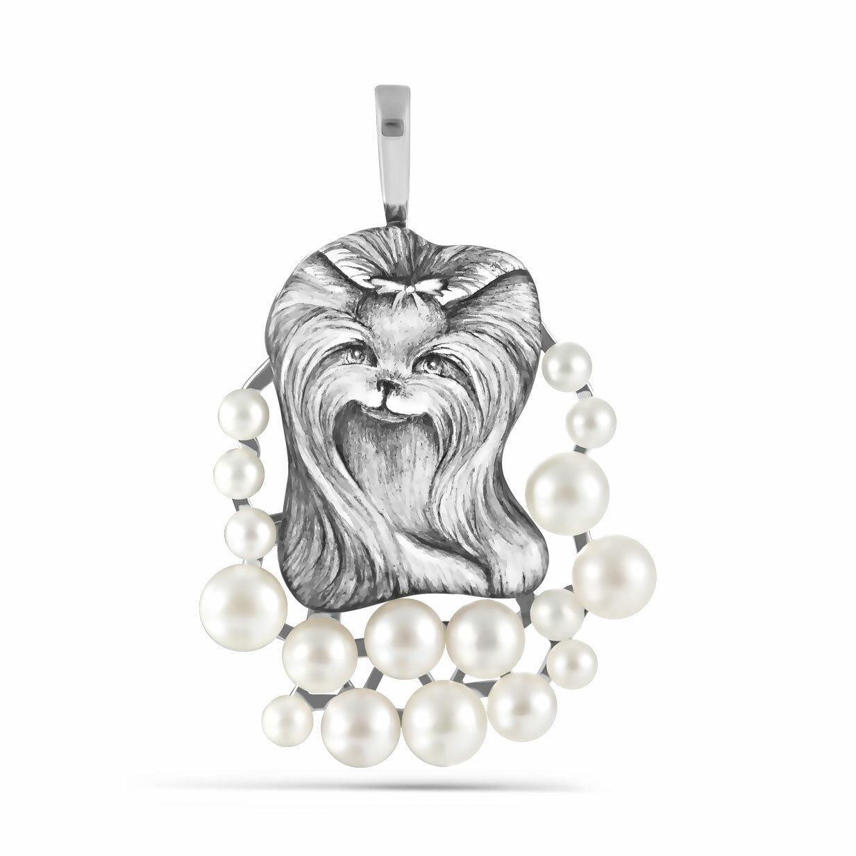 Подвеска, серебро, 925 проба, жемчуг