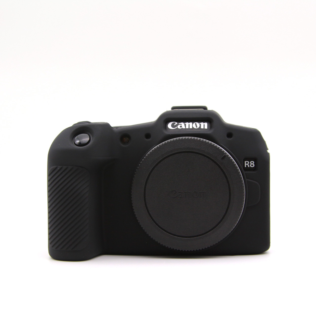 Силиконовый противоударный чехол MyPads Antiurto для фотоаппарата Canon EOS R8 ультра-тонкий черный