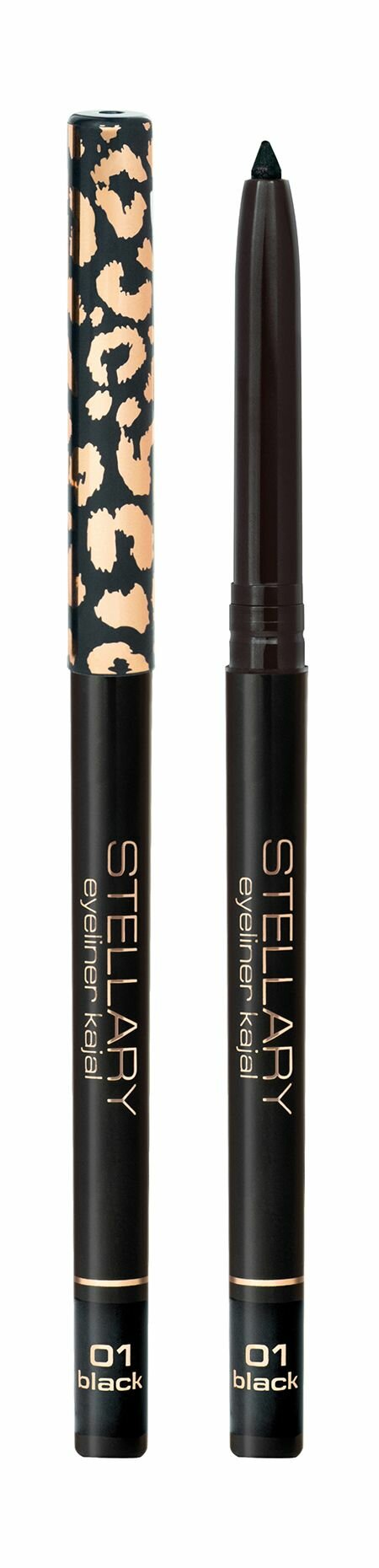 STELLARY Карандаш автоматический для глаз Eyeliner Kajal, 0,28 г, 01 Черный