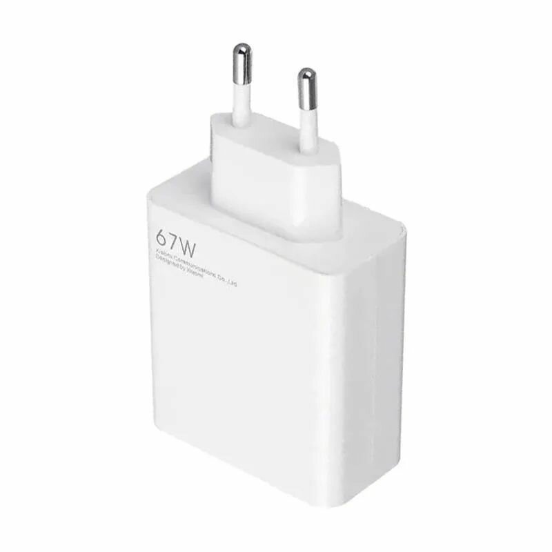 Адаптер "67W" + Кабель Type-C, макс. ток 5A, для смартфонов, белый