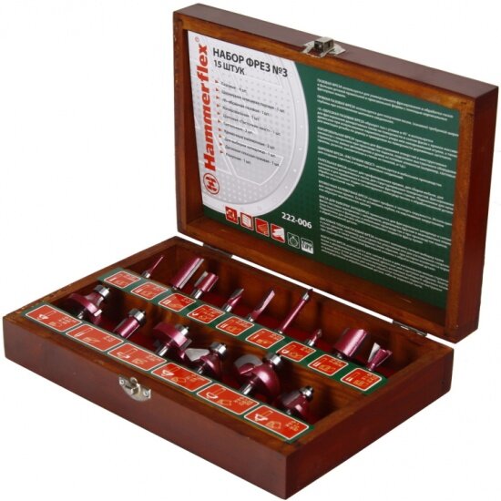 Фрезы набор Hammer Flex 222-006 15 штук № 3