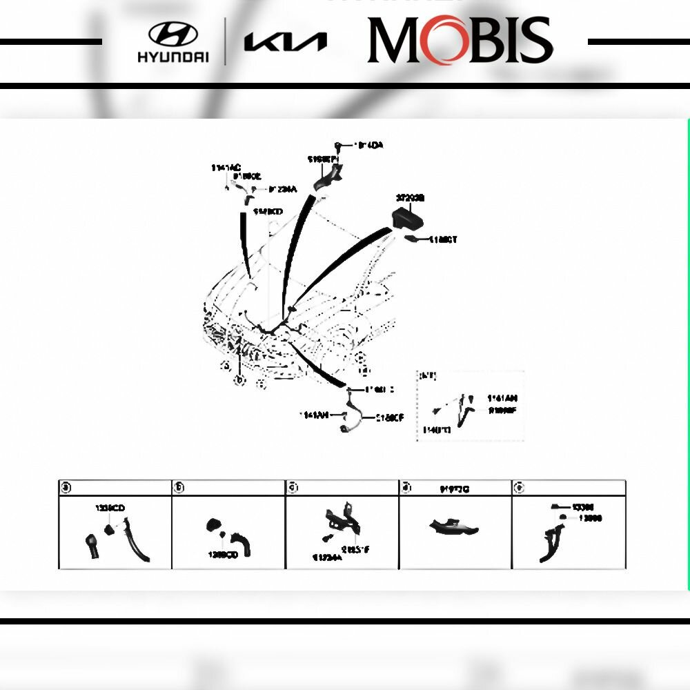 Болт 10шт. Hyundai Creta, Elantra, Getz, Santa Fe, Sonata Tucson / арт. 1125406163 / бренд MOBIS