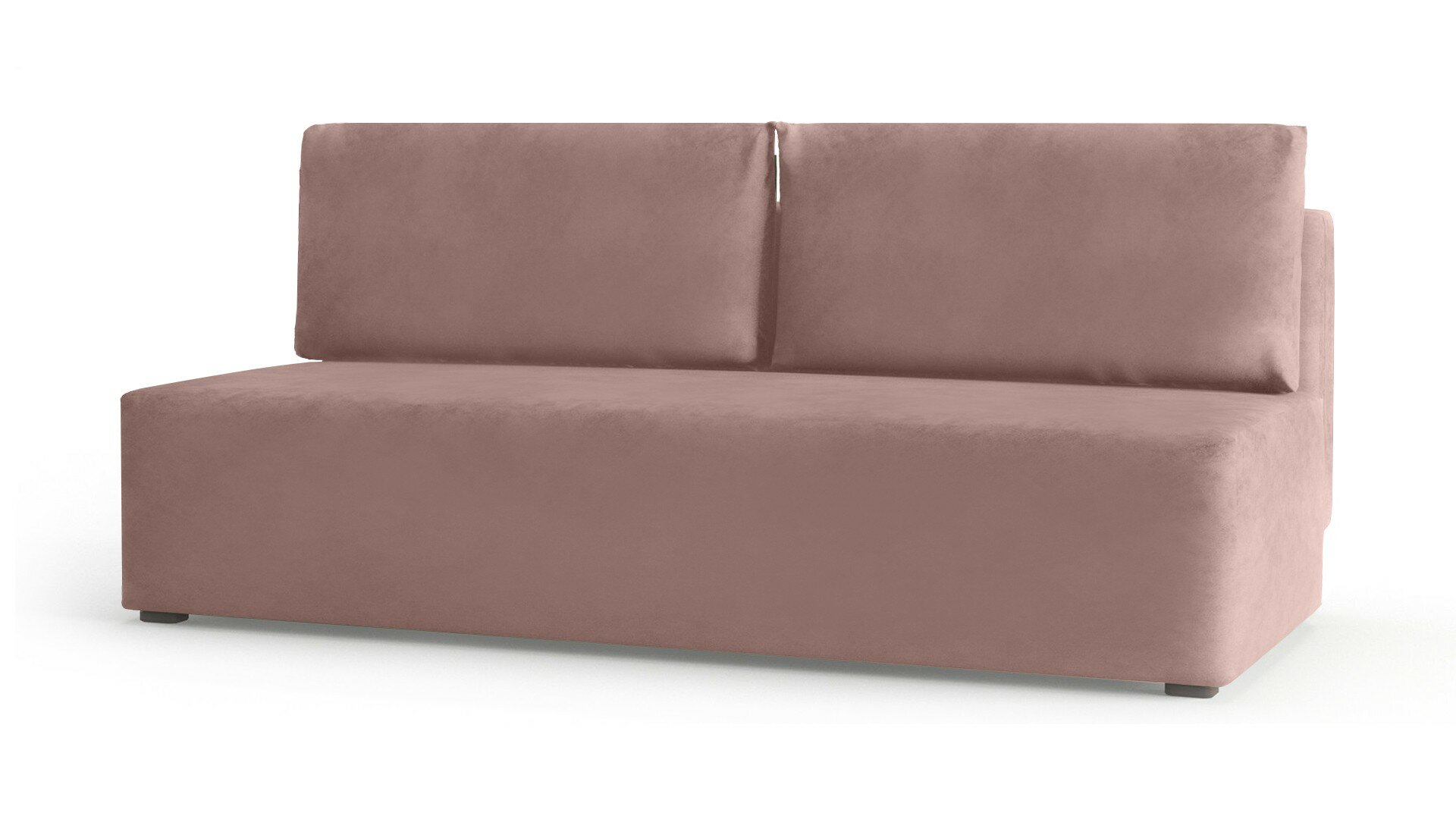 Диван Кубо Vivaldi 27 NEW 195x91x80 см, розовый Велюр, еврокнижка Фиеста