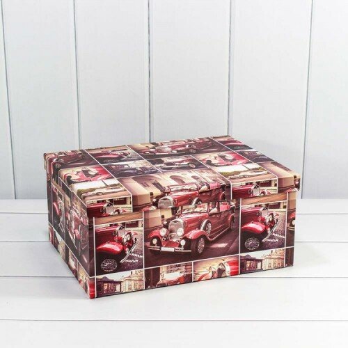 Подарочная коробка Ретро Машина 16,8*10,8*6, см