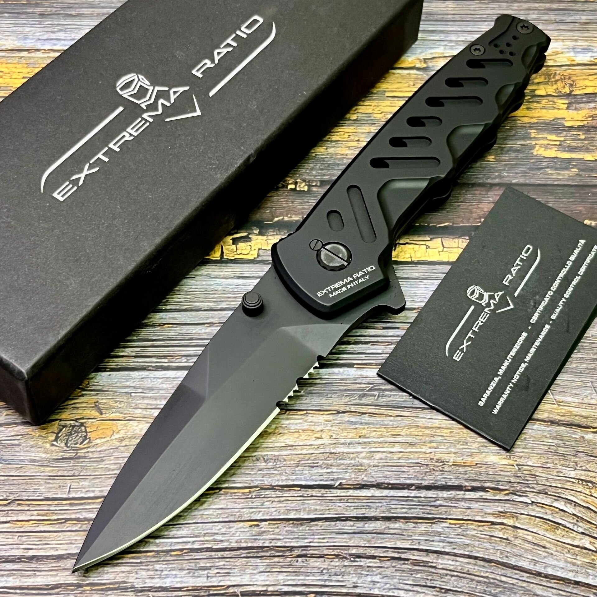 Нож складной Extrema Ratio EX0166BLK Caimano Nero N.A.
