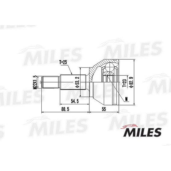 MILES ga20106 (GA20106 / GA20106_MI) шрус Ford (Форд) Focus (Фокус) 1.4-1.8 98-04 нар.