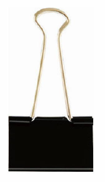 Зажимы Deli E38561 металл 51мм черный (упак:12шт) картонная коробка