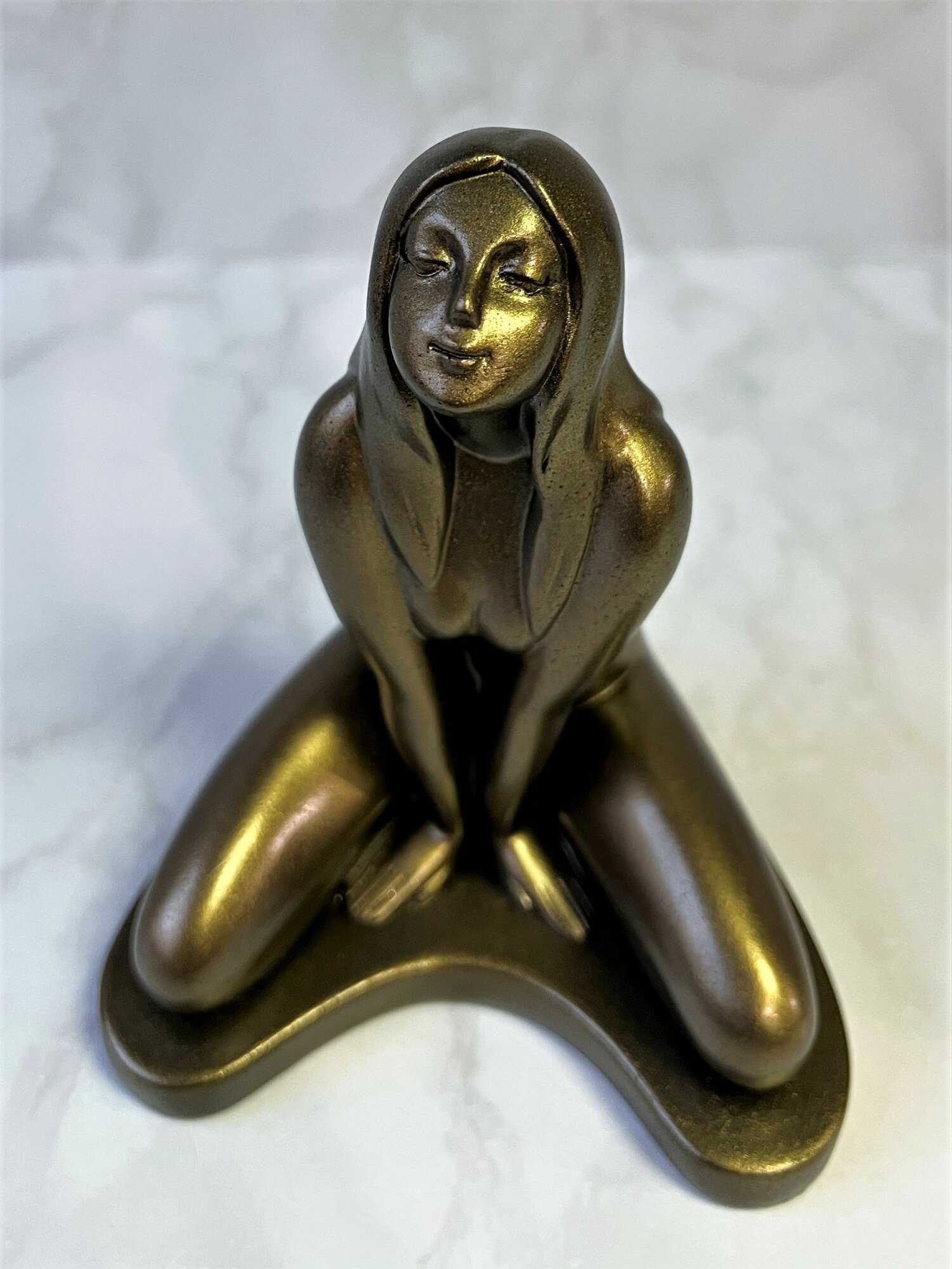 Статуэтка Девушка 15см. Бронза, гипс.