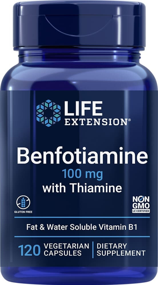 Life Extension Benfotiamine 100 мг with Thiamine 120 капсул
