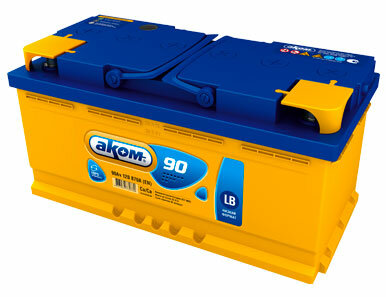 Аккумулятор АКОМ 6СТ-90 обр. (низкий) 353x175x175