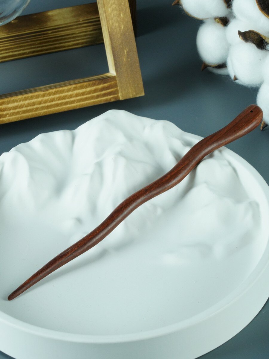 Китайская палочка, шпилька для волос. Из дерева, сандаловая 17 см.