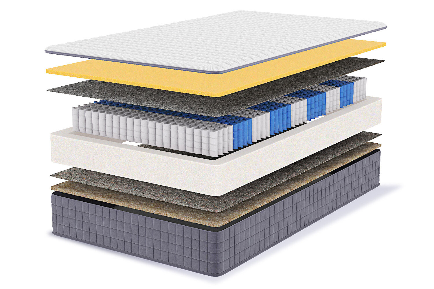 Матрас MILDEX Howard, 160х200, цвет белый, серый