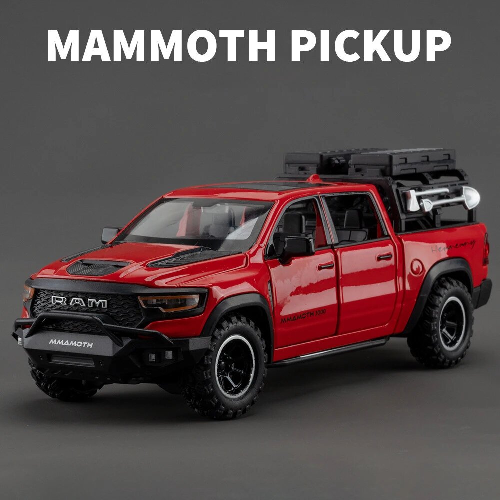 Maisto Dodge Mammoth TRX, красный пикап 1:32