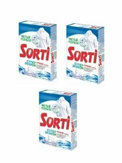 Стиральный порошок SORTI супер эконом ручная стирка 350 г х 3 штуки