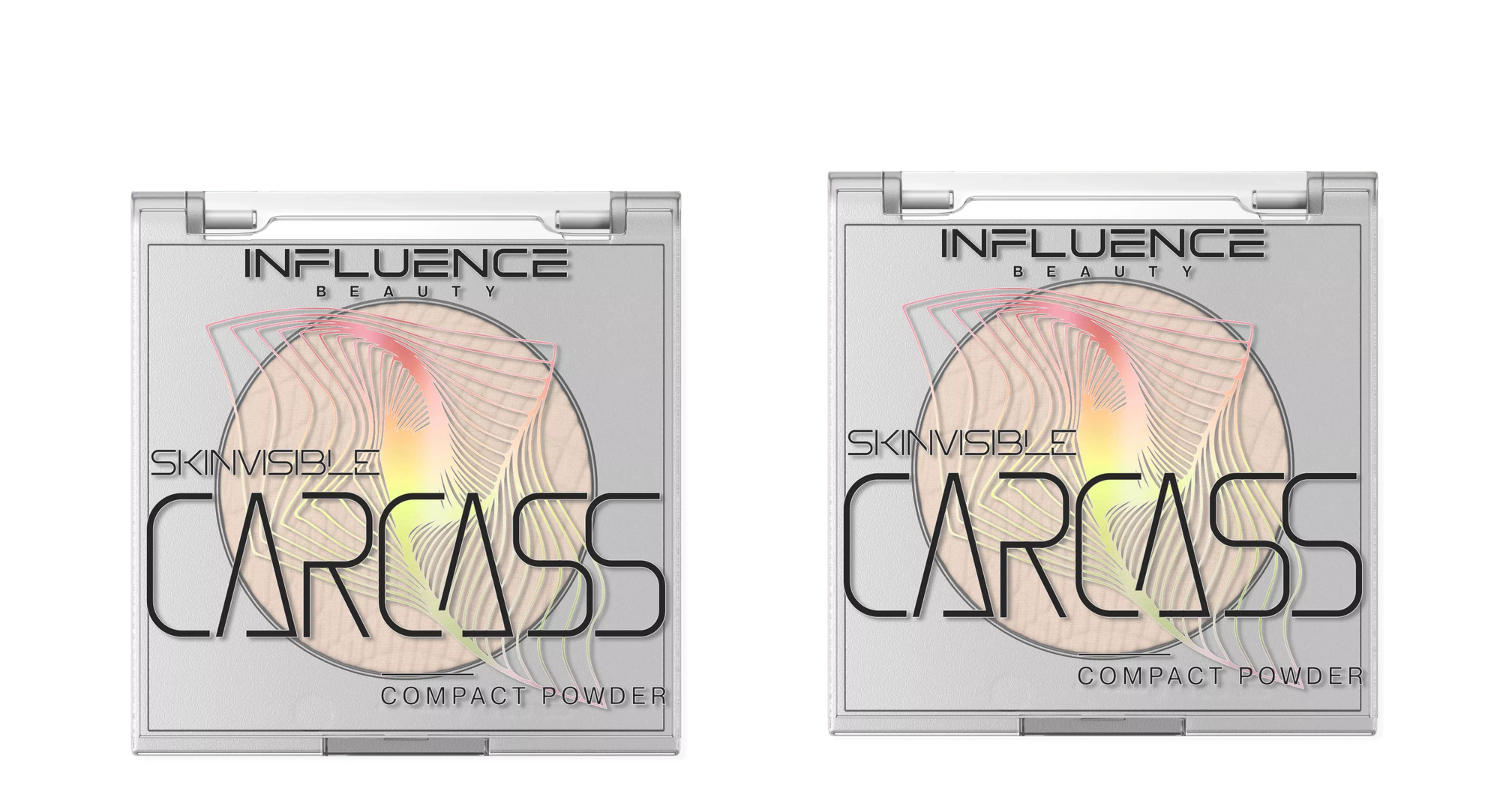 Пудра компактная легкая Influence Beauty Skinvisible Сarcass т.01 4,2 г 2 шт