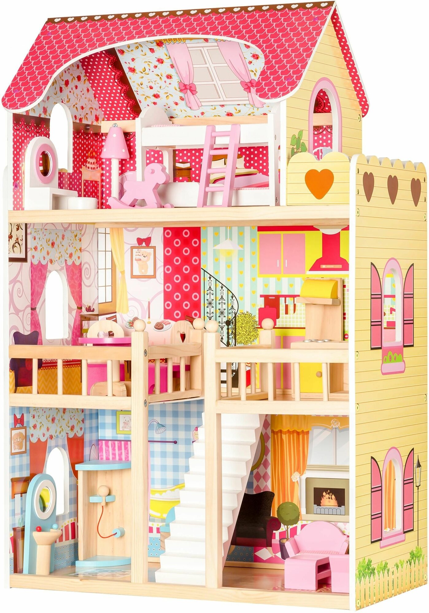 Деревянный домик Ecotoys Резиденция Malinowa 4109