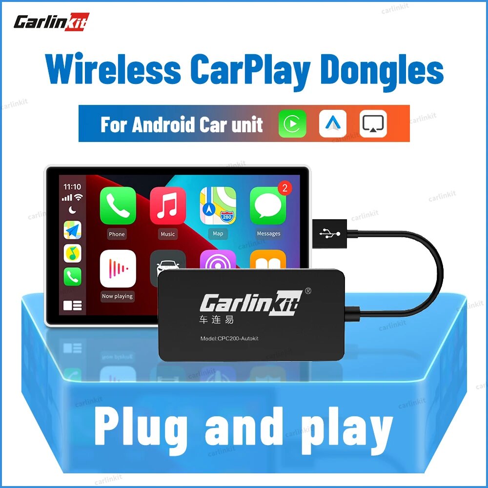 Carlinkit Mic Version Беспроводной Android Auto адаптер — фото 1