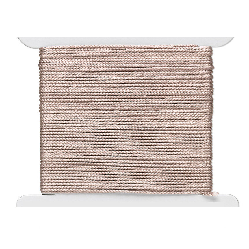 Нить шелковая, толщина FFF, бежево-серая, моток, 12.8 метра