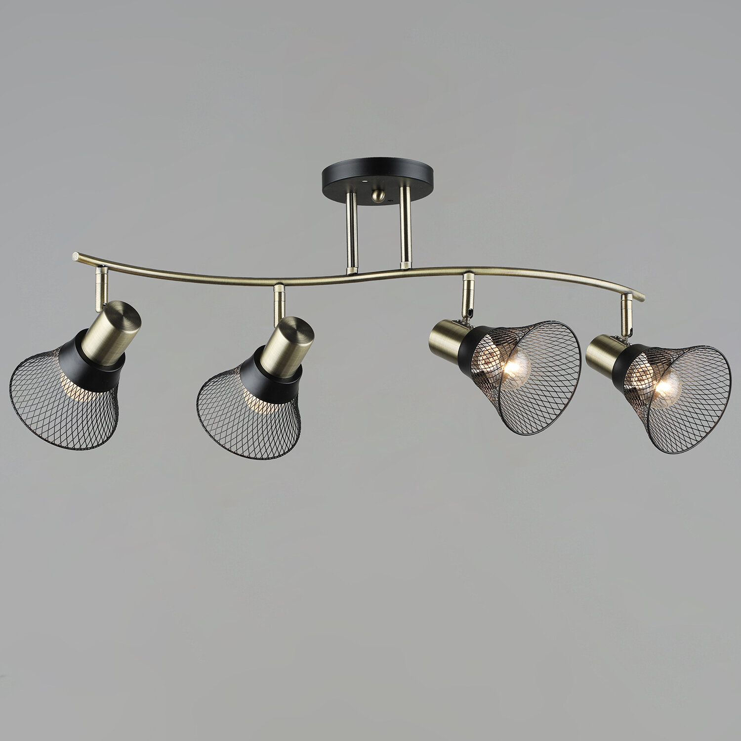 Люстра потолочная в спальню, Светильник потолочный Reluce 06243-0.8-04 AB+BK