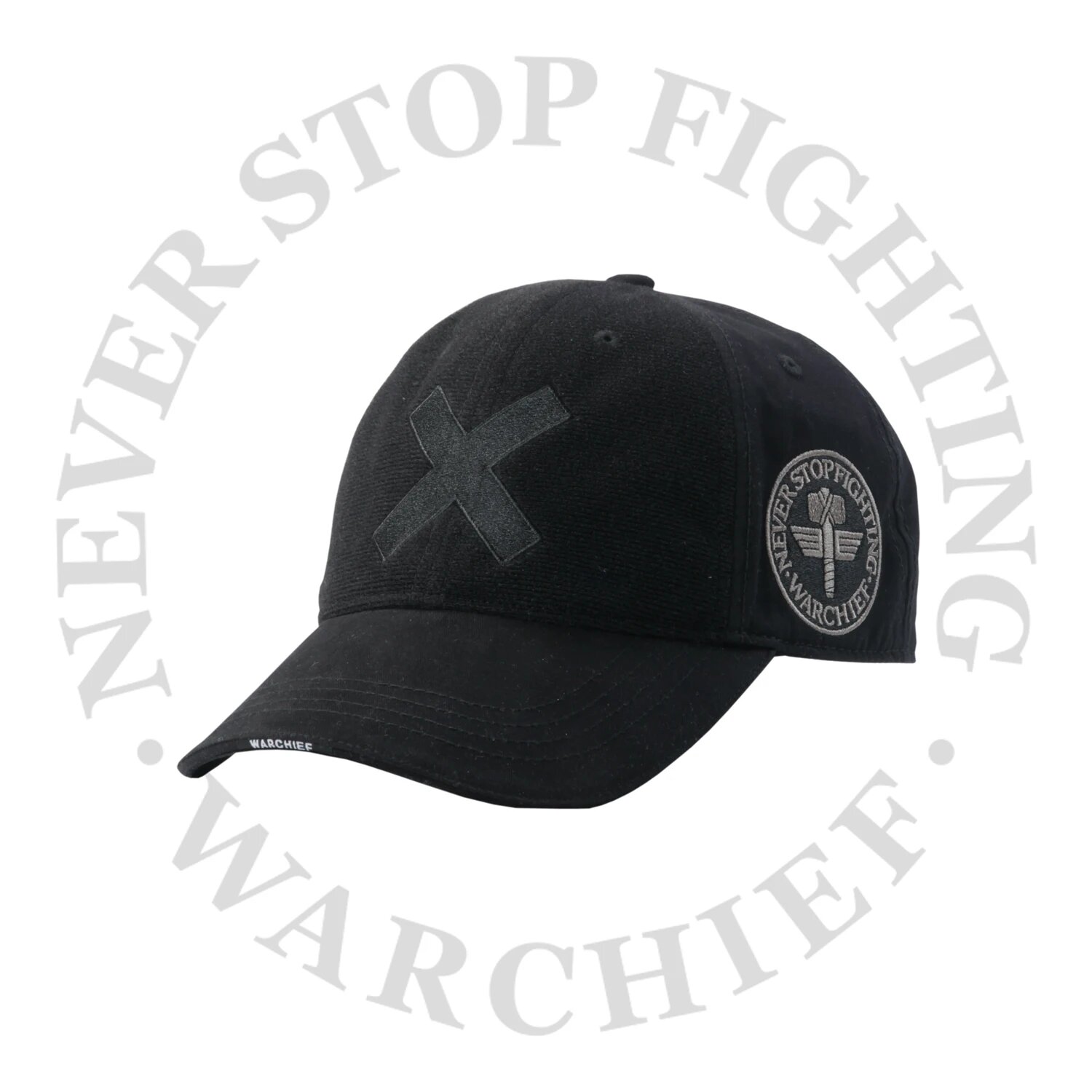 Тактическая кепка Warchief черная с X Pattern