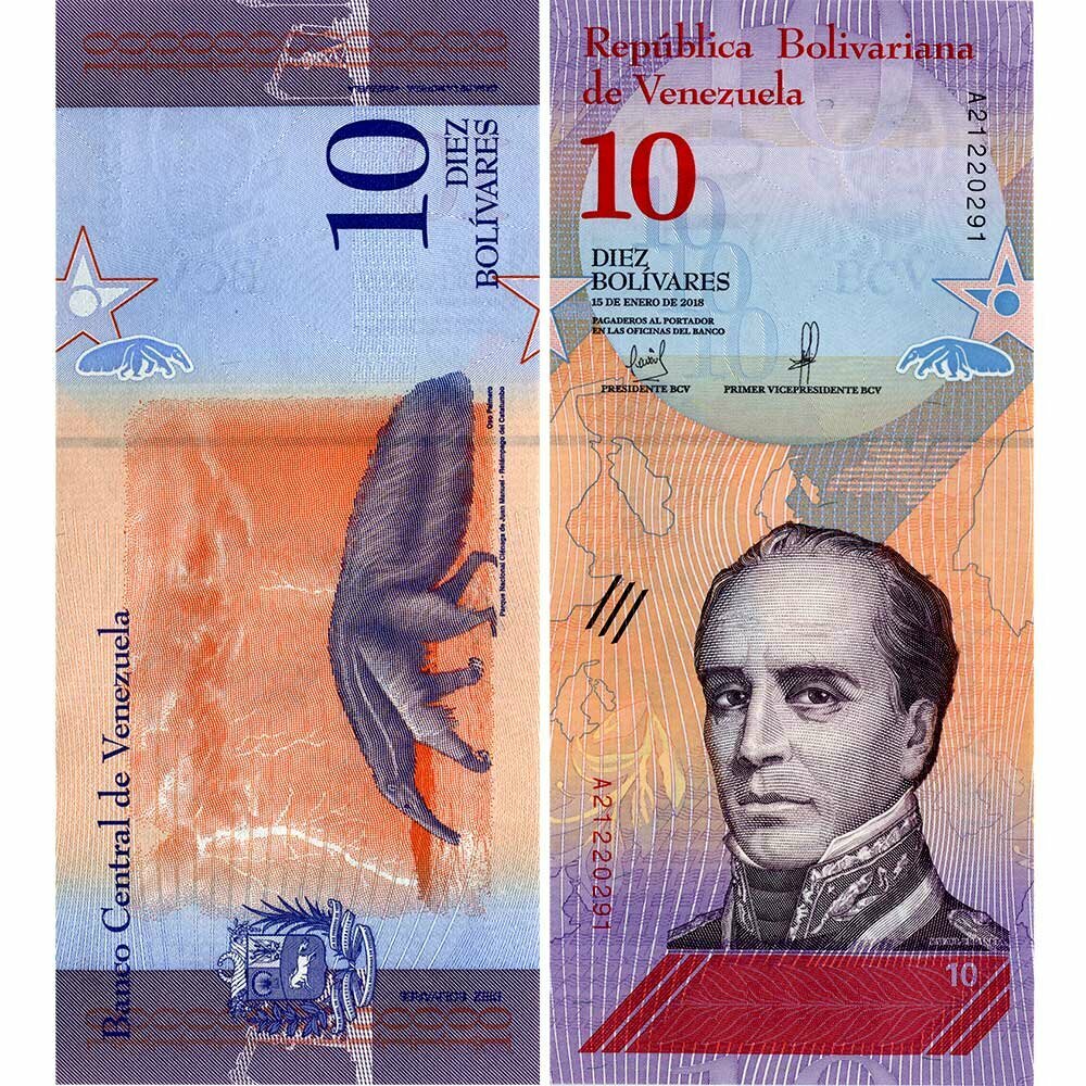 Венесуэла 10 боливаров 2018 г. Состояние aUNC