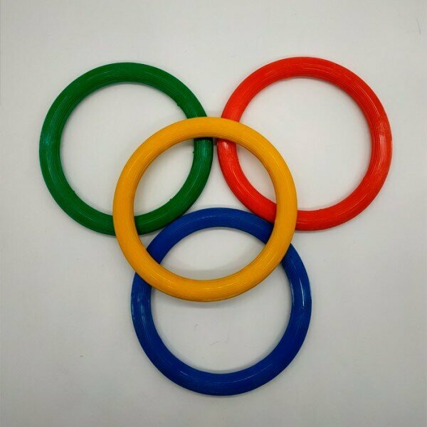 Набор из 4-x тяжелых (тонущих) колец, d 19 cм (красный, синий, желтый, зеленый)