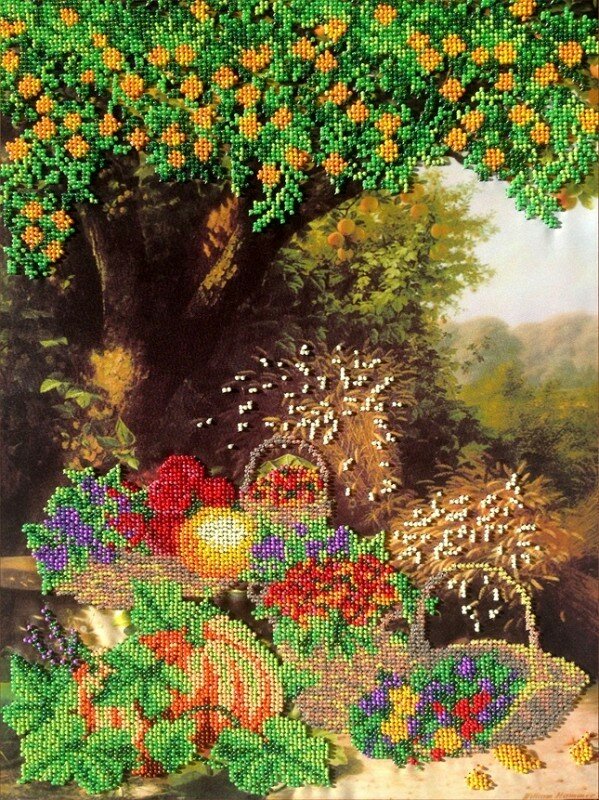 Набор для вышивания FeDi #КВ625 Богатство осени, Вышивка бисером, 32 х 43 см