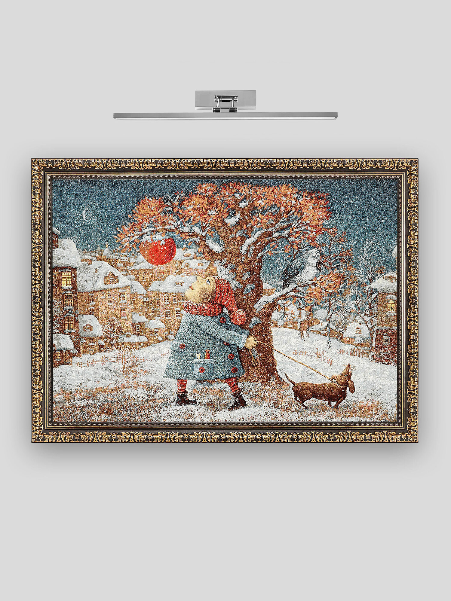 Картина на стену Магазин гобеленов "Прогулка" 55*75 гобеленовая, гобелен, интерьерная