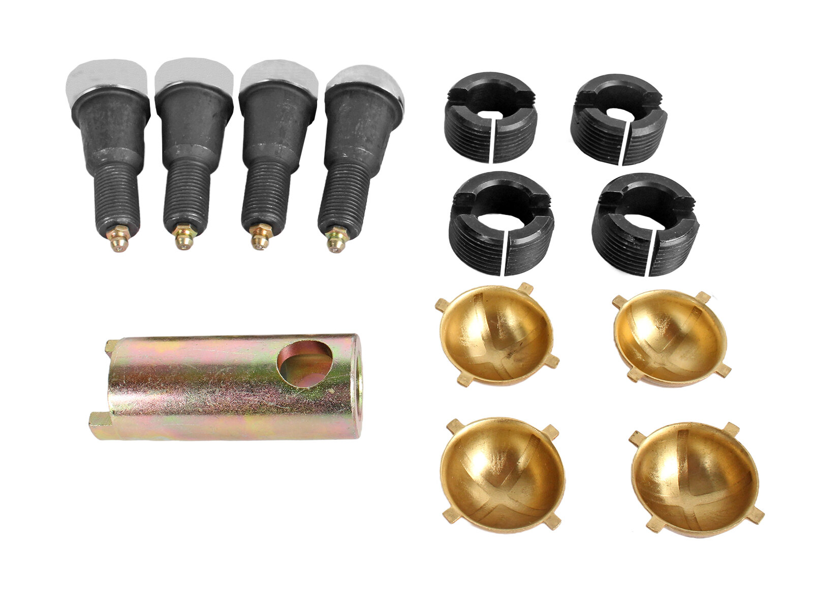 Шкворень УАЗ-Хантер, Патриот в сборе с латунными вкладышами (четыре усика) комплект 4шт. MEGAPOWER 230-14-003