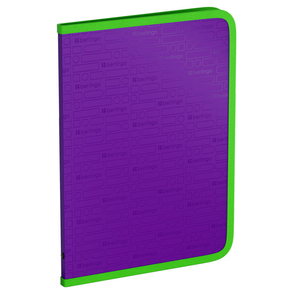 Папка на молнии Berlingo "Your Way" А4, 600мкм, фиолетовая, 369393