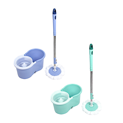 Набор МОП: ведро 9л, швабра, доп. насадка, принцип отж. "Юла", пластик