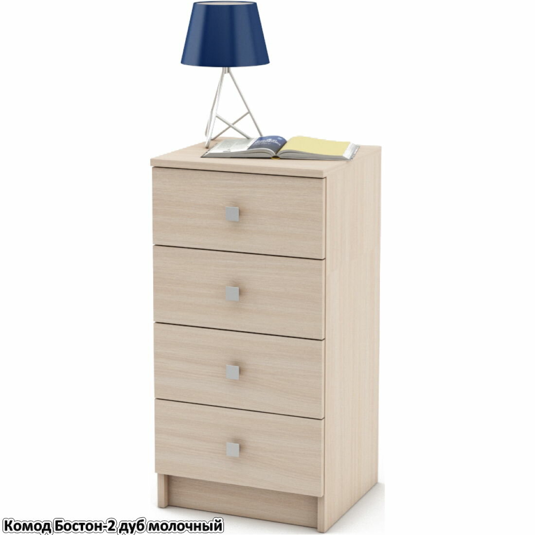 Комод Бостон-2 Дуб-молочный, ЛДСП, МФ Владимир VMF, 40х79,3х38 см.