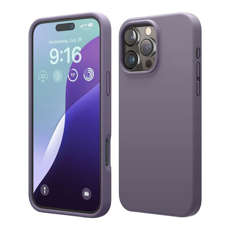 Elago силиконовый чехол для iPhone 16 Pro Max, Soft silicone (Liquid) Deep Lavender