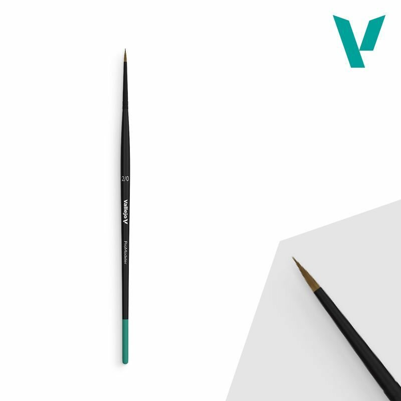 Кисточка Vallejo Pro Modeler Natural Hair Round Brush No. 2/0