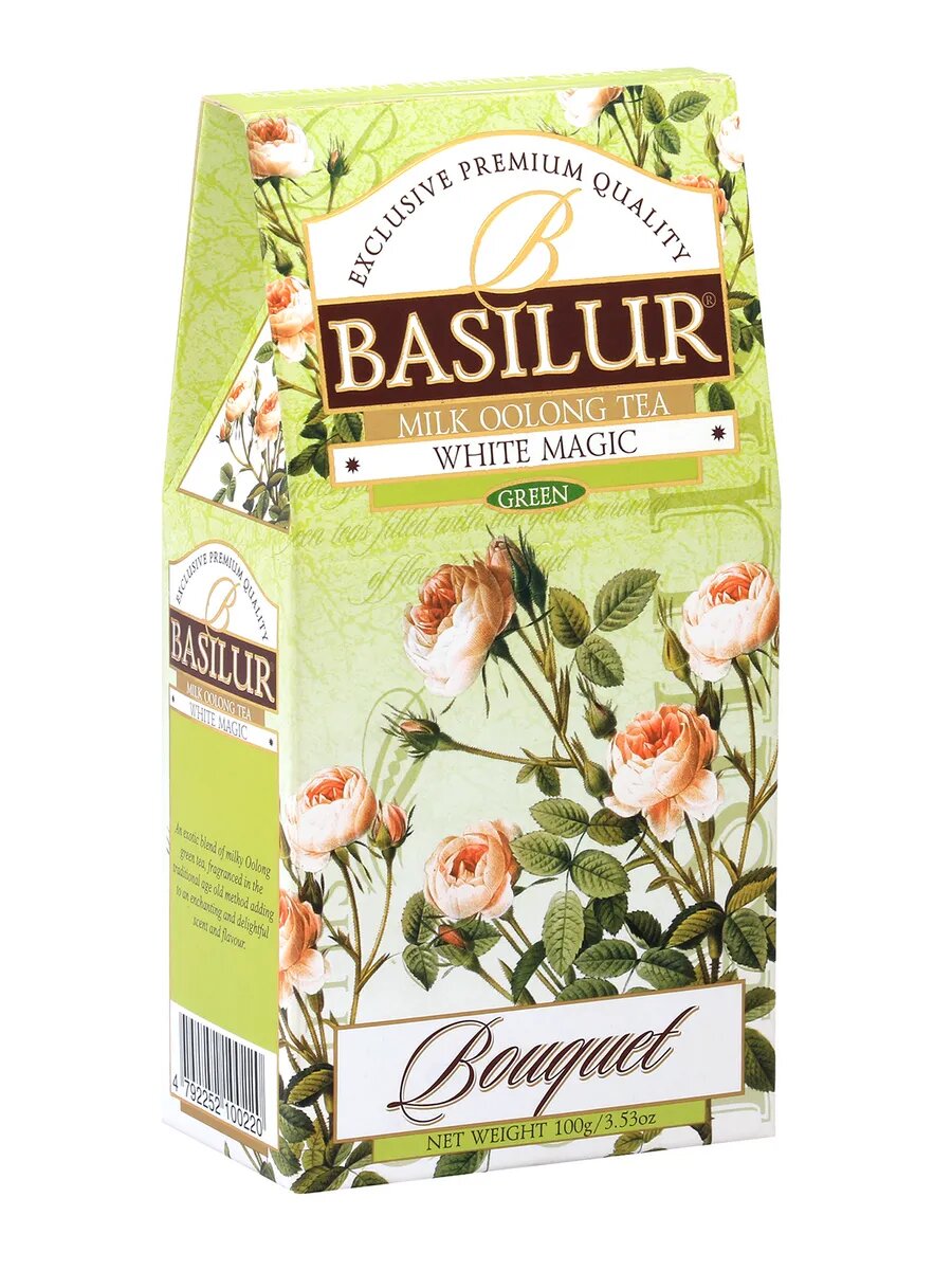 Чай зеленый листовой Basilur молочный улун Белое Волшебство 100 г