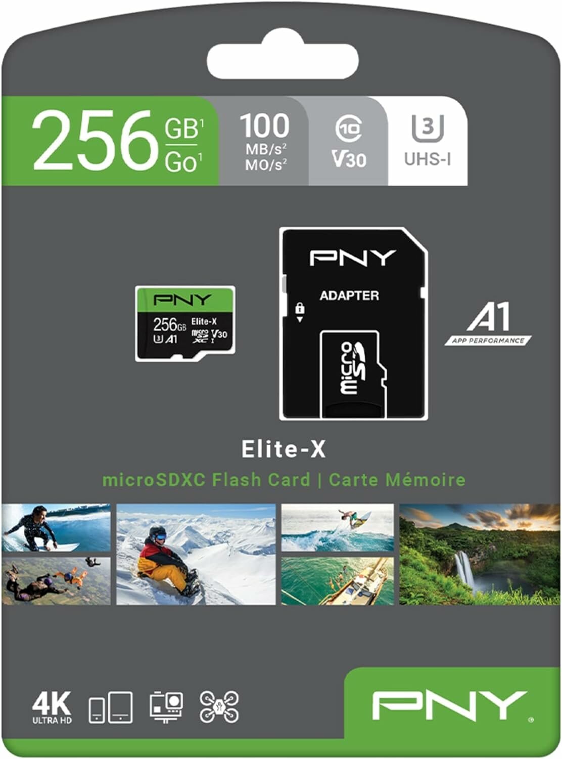 PNY Elite-X 256GB - карта памяти с классом скорости Elite-X