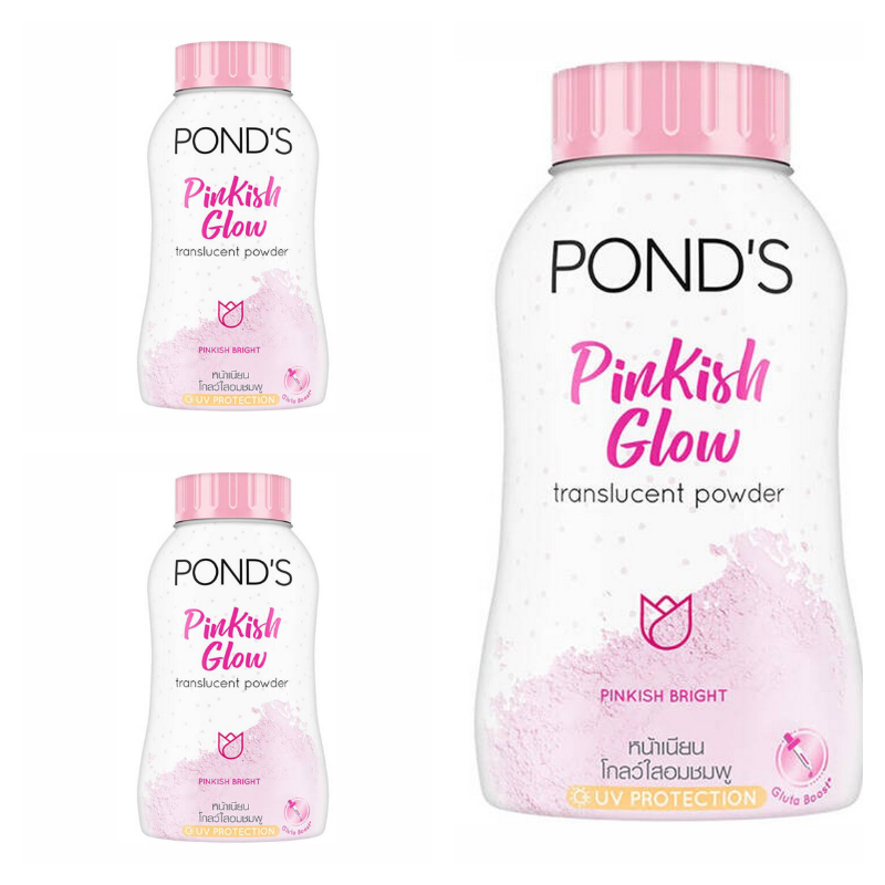 Рассыпчатая матирующая пудра для лица Pond's легкая парфюмированная Pinkish Glow Translucen, 50 г - 3 штуки