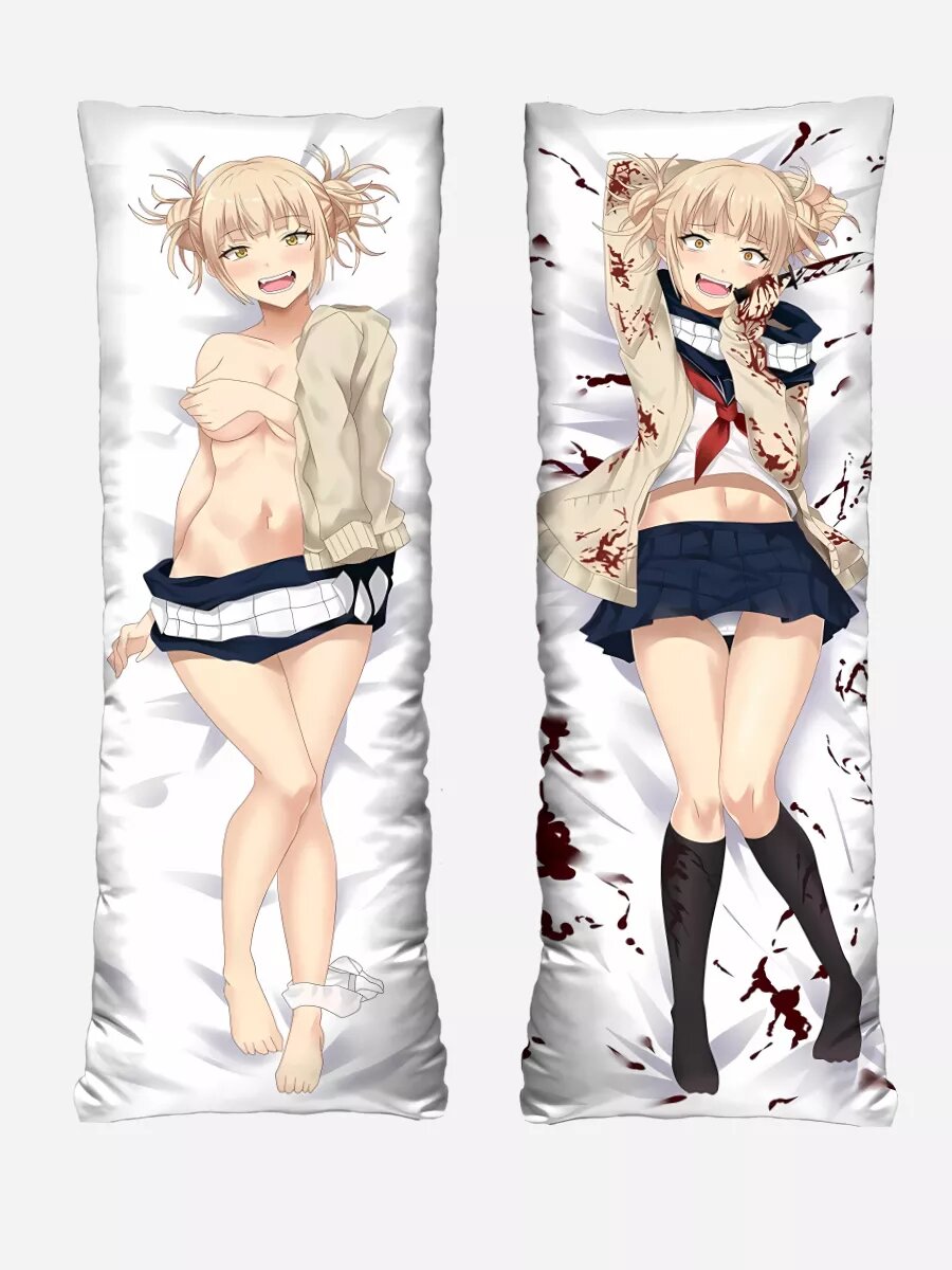 Наволочка декоративная длинная для дакимакуры с принтом Моя геройская академия Химико Тога 150