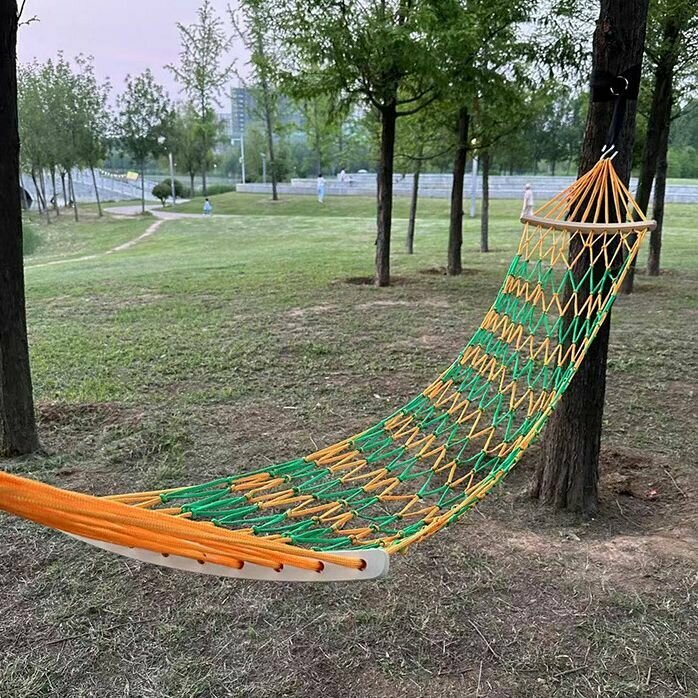 Кемпинг для отдыха на открытом воздухе 2.3 гамак для отдыха на природе, качели в форме сетки с деревянными палками