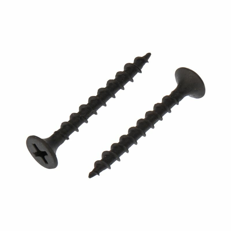 Саморезы - шуруп по дереву, гипсокартону и фанере, под дрель или шуруповерт, черный 3,5х35 мм, 50 шт.