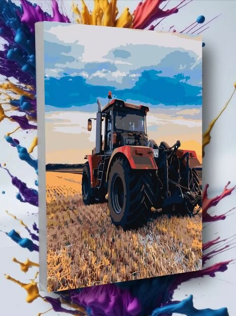 Картина по номерам Трактор Тракторист Вездеход 40*50