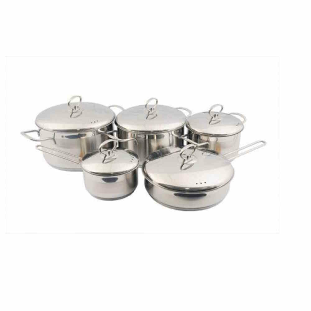 Набор посуды Кухар "Лотос Классика" 10пр. метал. кр. нержавейка, для всех типов плит