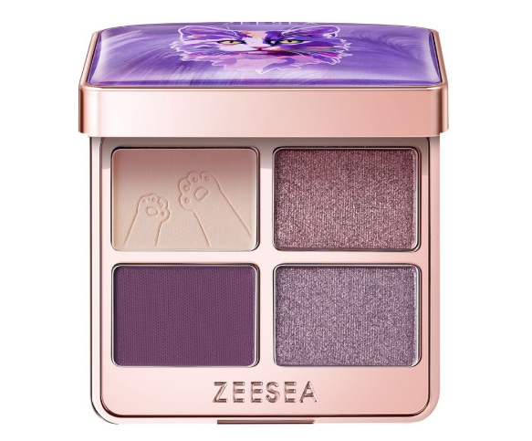 Тени для век ZEESEA Tipsy Kitty Eyeshadow Quad, тон 08
