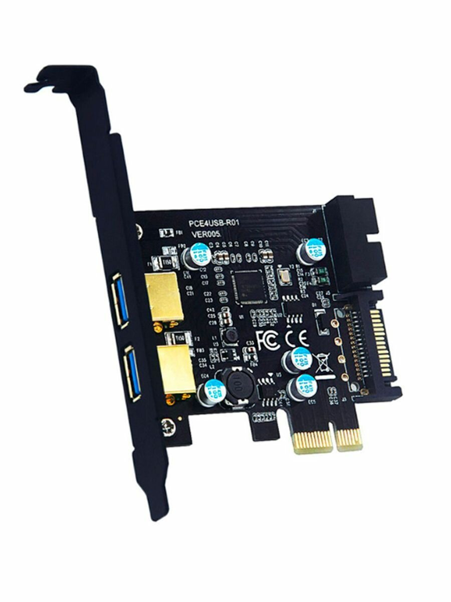 Плата расширения в слот Pci-e USB 3.2 Gen 1 и 19pin USB 2.0