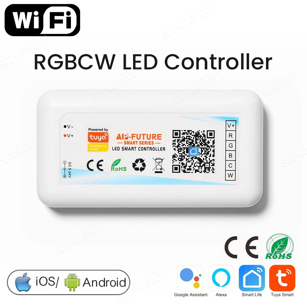 Wi-Fi RGB CW LED контроллер для светодиодной ленты