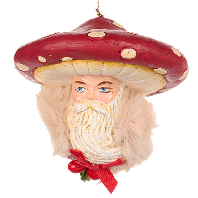 Елочная игрушка Чудесный Санта - Mushroom Elves 9 см, подвеска, Goodwill (Гудвилл), B88356-2